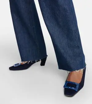 ROGER VIVIER Belle Vivier 45 Suede Pumps