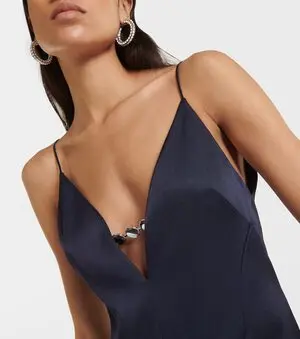 Galvan Avedon Globe Crepe Satin Jumpsuit