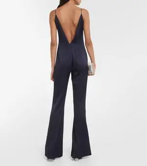 Galvan Avedon Globe Crepe Satin Jumpsuit