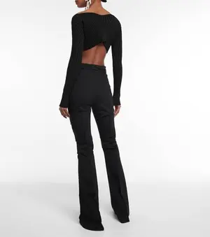 Jacquemus La Maille Pralu Cropped Cardigan - Black