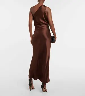 THE SEI Bias Silk Satin Maxi Skirt