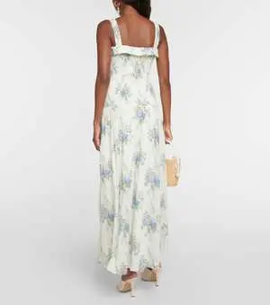 LoveShackFancy Bello Shirred Maxi Dress