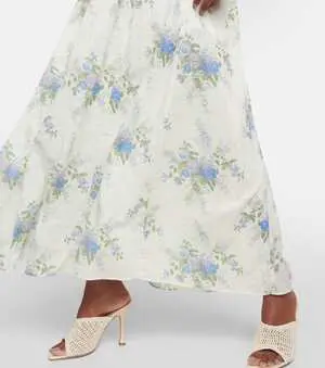 LoveShackFancy Bello Shirred Maxi Dress