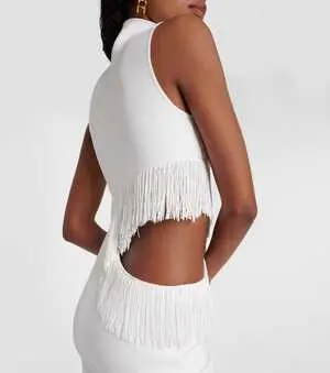 Galvan Nova Beaded Knit Gown
