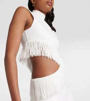 Galvan Nova Beaded Knit Gown