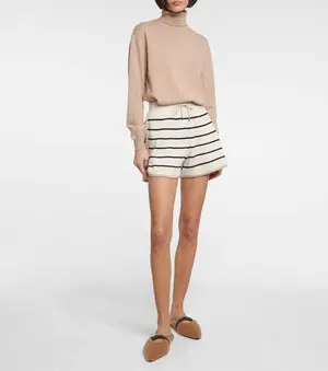 Brunello Cucinelli Striped Cotton Shorts