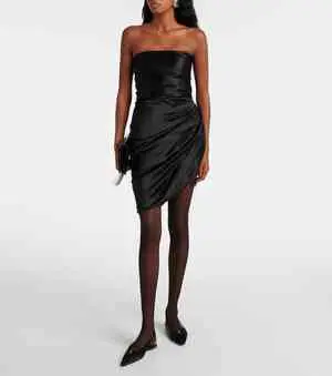 Saint Laurent Babylone Crepe Slingback Flats - Black