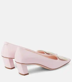 ROGER VIVIER Belle Vivier 45 Leather Pumps - Pink