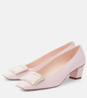 ROGER VIVIER Belle Vivier 45 Leather Pumps - Pink