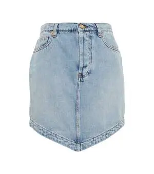 Alexandre Vauthier Asymmetric Denim Miniskirt