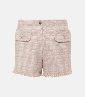 Versace Fringed Tweed Shorts