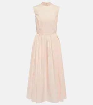 ROKSANDA Prinesa Pleated Cotton Midi Dress