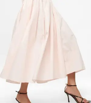 ROKSANDA Prinesa Pleated Cotton Midi Dress