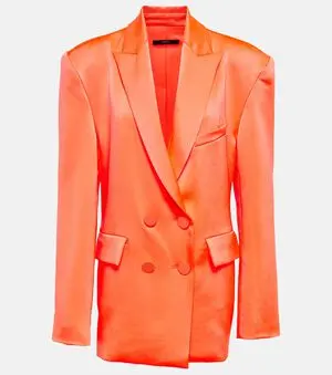 Alex Perry Wells Crepe Satin Blazer