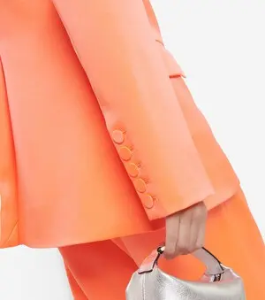 Alex Perry Wells Crepe Satin Blazer