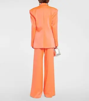 Alex Perry Wells Crepe Satin Blazer