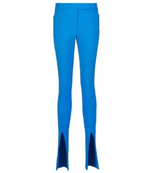 Attico Freja High-rise Techno Crepe Pants - Blue