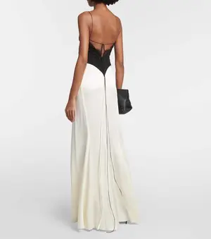 Victoria Beckham Lace-trimmed Gown - White