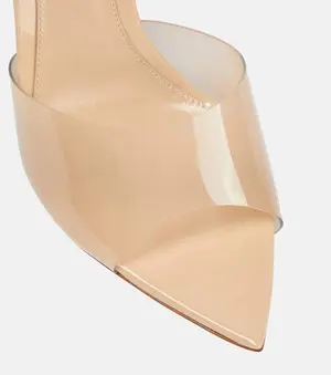 GIANVITO ROSSI Elle 105 Tpu And Patent Leather Mules - Neutrals