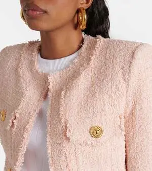 Balmain Cropped Tweed Jacket