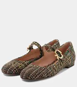 GIANVITO ROSSI Venezia Buckle Ballet Flats