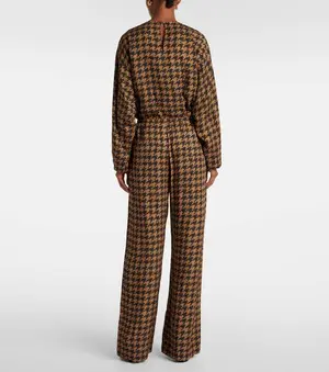Dries Van Noten Houndstooth Straight Pants