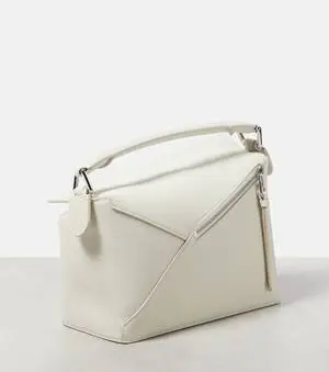 Loewe Puzzle Edge Small Top-handle Bag - White