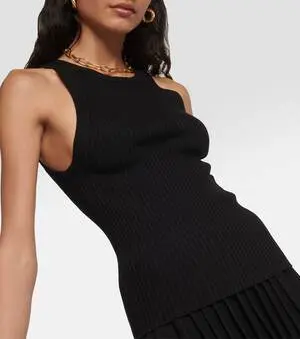 Co Ribbed-knit Jersey Tank Top - Black