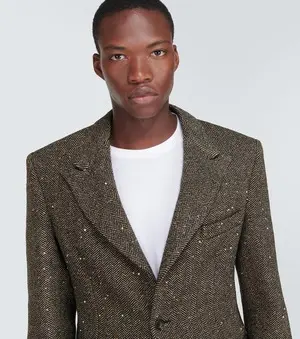WINNIE N.Y.C Herringbone Wool-blend Jacket