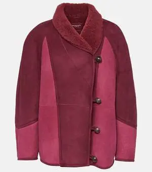 MARANT ETOILE Abeni Shearling-lined Suede Jacket