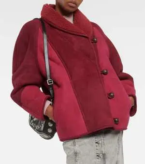MARANT ETOILE Abeni Shearling-lined Suede Jacket