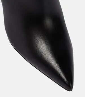 GIANVITO ROSSI Levy 85 Leather Ankle Boots - Black