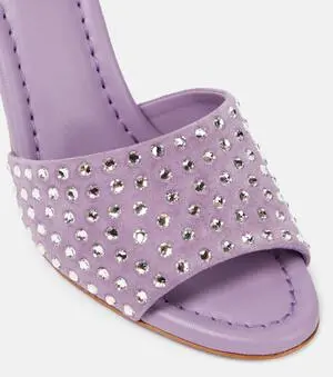 CHRISTIAN LOUBOUTIN Jane Embellished Suede Mules