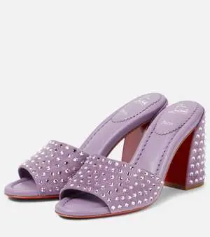 CHRISTIAN LOUBOUTIN Jane Embellished Suede Mules