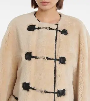 TOTEME Shearling Jacket - Beige