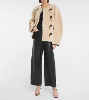 TOTEME Shearling Jacket - Beige