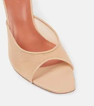 Amina Muaddi Alexa 95 Mules - Beige