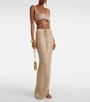 BANANHOT Alma Crochet Maxi Skirt
