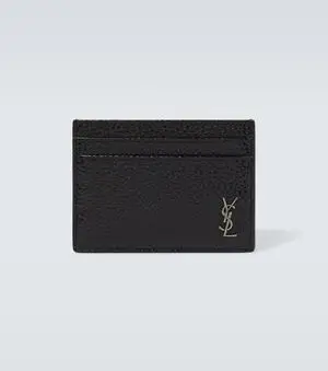 Saint Laurent Leather Card Holder - Black