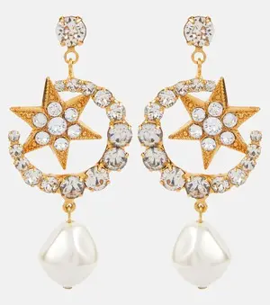 JENNIFER BEHR Kepler Embellished Drop Earrings - Gold