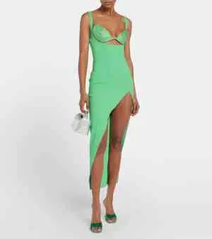 Amina Muaddi Lupita Square Open Toe Pvc Heeled Sandals