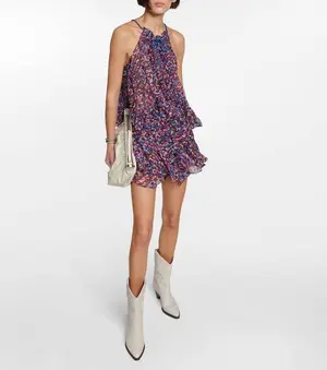 MARANT ETOILE Fabino Printed Georgette Top