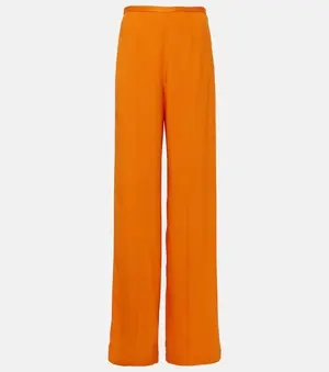 TALLER MARMO Marlene High-rise Wide-leg Trousers - Orange