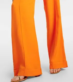 TALLER MARMO Marlene High-rise Wide-leg Trousers - Orange