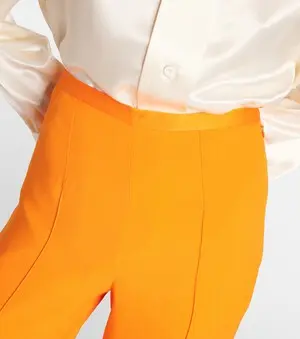 TALLER MARMO Marlene High-rise Wide-leg Trousers - Orange