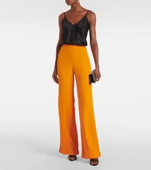 TALLER MARMO Marlene High-rise Wide-leg Trousers - Orange