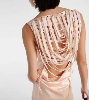JEAN PAUL GAULTIER Deconstructed Satin Minidress