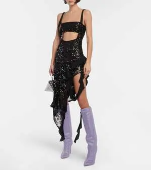 Paris Texas Holly Embellished Knee-high Boots