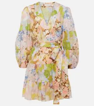 Zimmermann Floral Cotton Wrap Dress