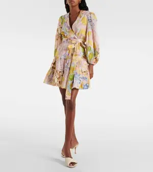 Zimmermann Floral Cotton Wrap Dress
